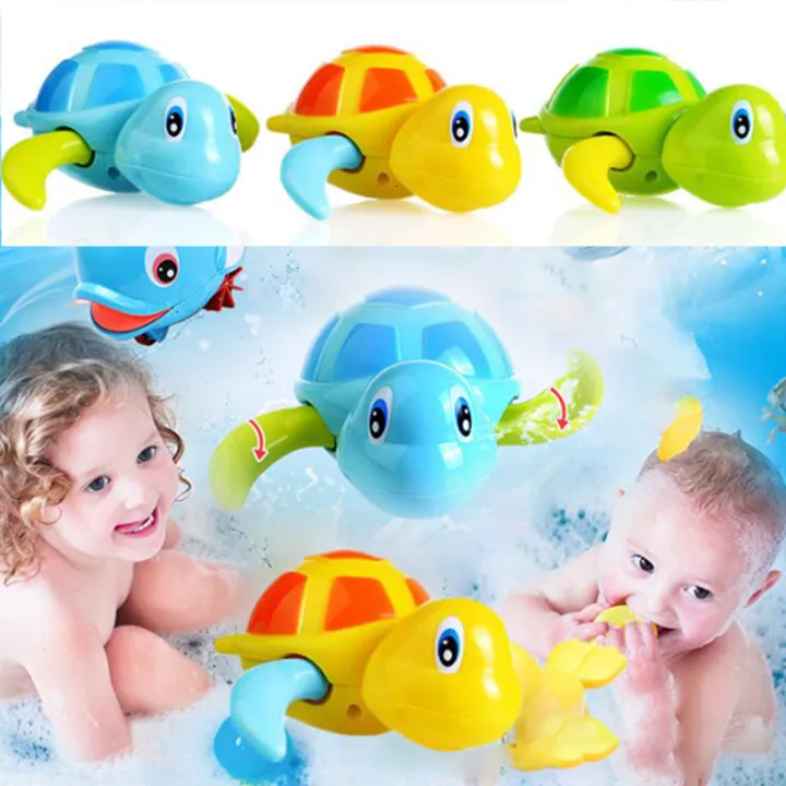 Cartoon Cute Tortoise Baby Water Bath Toys Classic Kids Infant Bathroom ...