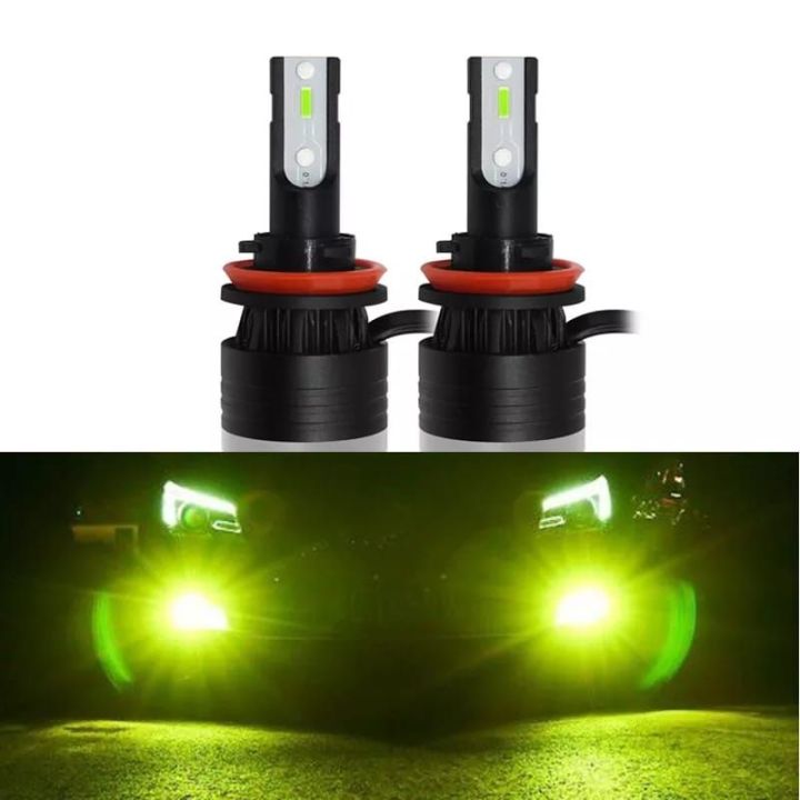 Lime Green LED Fog light bulbs Real 36 Watts ,H11 | Daraz.pk