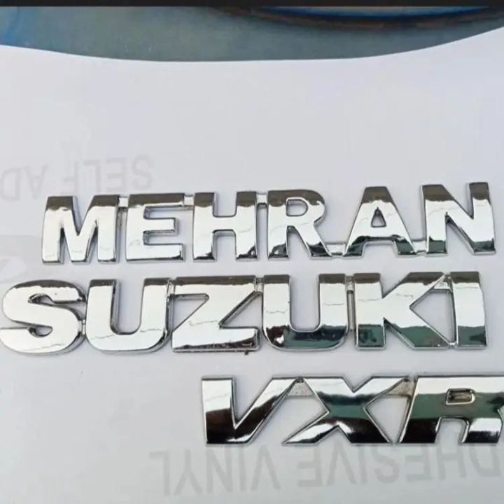set of suzuki mehran monogram for bac trunk chrome plastic material for ...