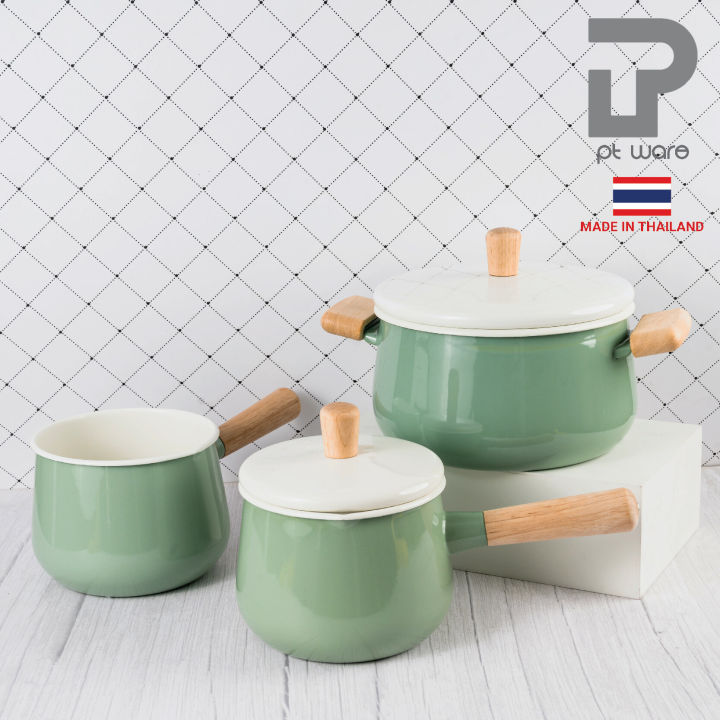 Enamel pot, enamel pot, double-ears pot, pot ** can be used with ...