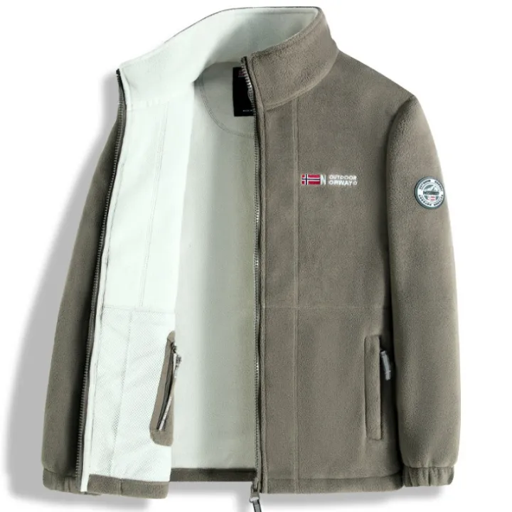 Norway Outdoors Polar Fleece Jacket Men Thicken Thermal Fleece Tactical ...