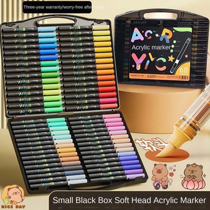 24/48/60/80 Colors Acrylic Marker Pen Set Waterproof And Non ...