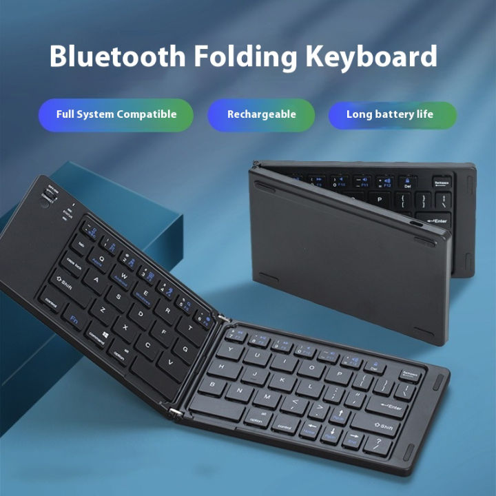 Mini Foldable Bluetooth Keyboard for iPad Samsung Tablet Wireless ...