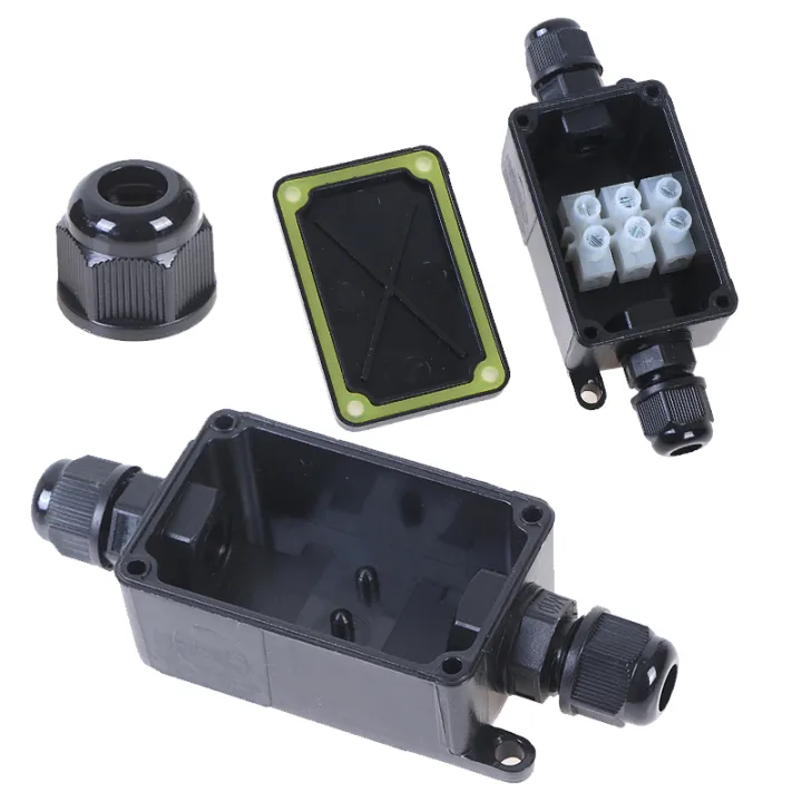 2 Way Outdoor Waterproof IP66 Electrical Cable Wire Connector Junction Box With Terminal 450V ...