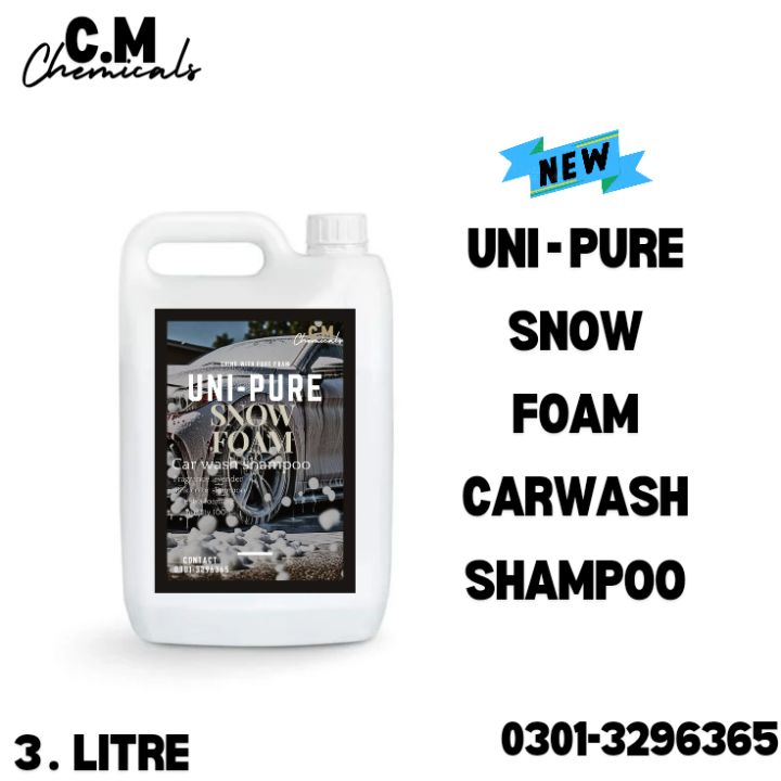 Uni-pure Snow Foam Car Wash Shampoo 3-Litre Cane Different colours and ...