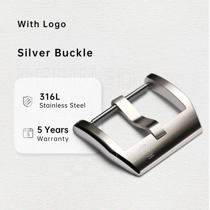 Maikes 18mm Watch Buckle 316L Stainless Steel Top Quality Leather Strap ...