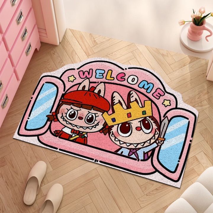 New labubu cartoon bath mat 40*60 absorbent with a non-slip button ...
