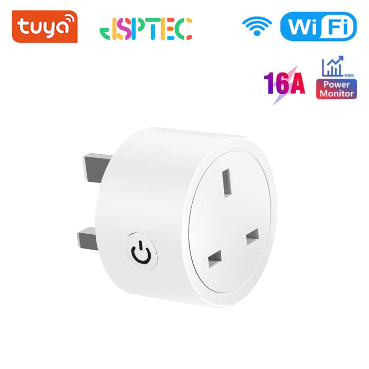 Tuya WiFi 16A UK Smart Plug Mini Smart Socket Remote Voice Control with ...
