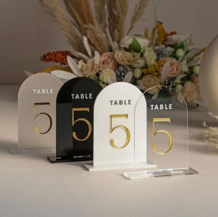 Acrylic table number stand | Daraz.lk