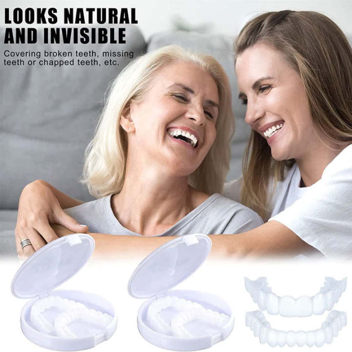 Clear Teeth Braces + Snap-On Veneers for Upper & Lower Teeth – Natural ...