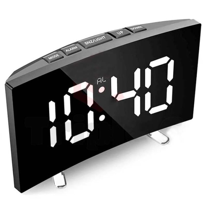 Electronic Alarm Clock Noiseless Design Digital LED Large Display ...