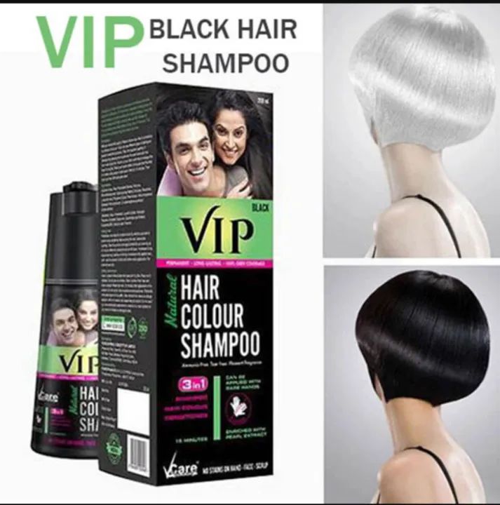 Original India Vip Hair Colour Shampoo 180 ML Black&Brown Color | Daraz.pk