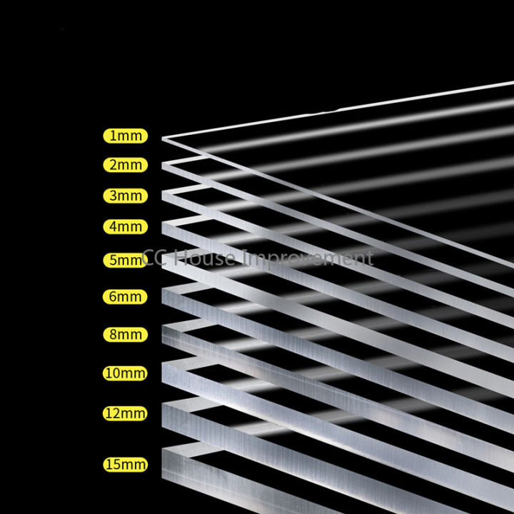 1/2/3mm Thickness Clear Acrylic Sheet Transparent Plastic Board for ...