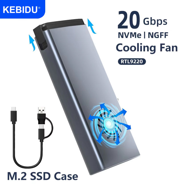 20Gbps SSD M2 NVME SATA Enclosure USBC 3.1 Dual Protocol M.2 SSD ...