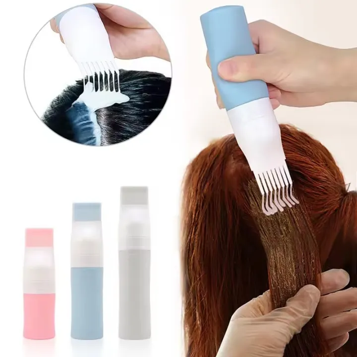 38/60/80ml Empty Hair Dye Applicator Bottles Plastic Dyeing Shampoo ...