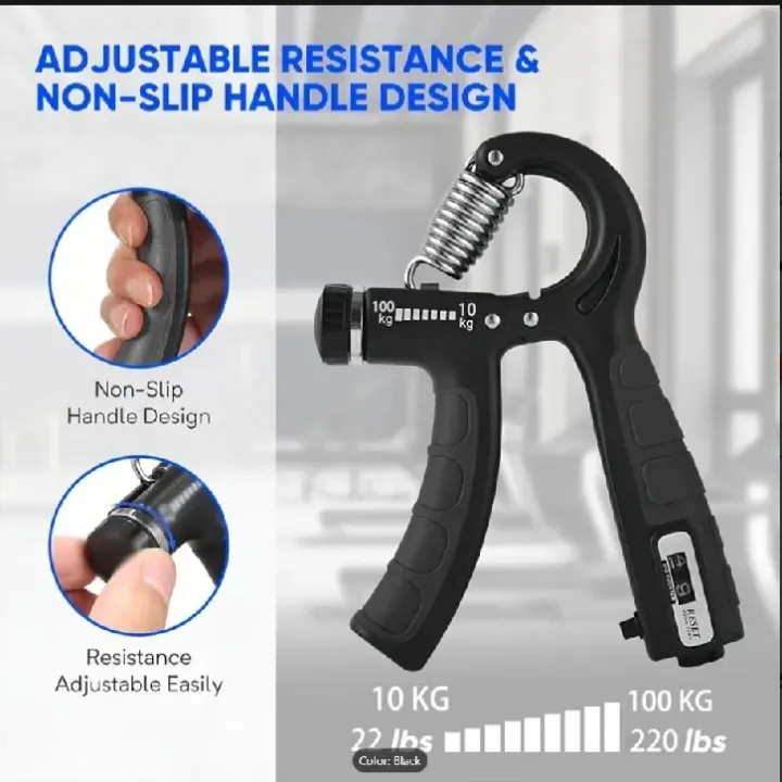 Automatic Counting Hand Gripper Adjustable Resistance Automatic ...