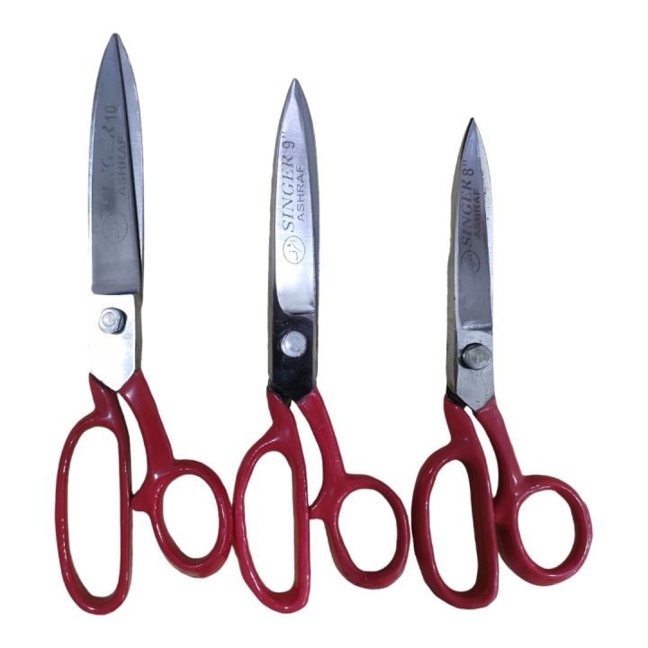 8/9/10/11/12 inchs Red Color Handle Heavy Duty Tailor Scissor, Sewing ...
