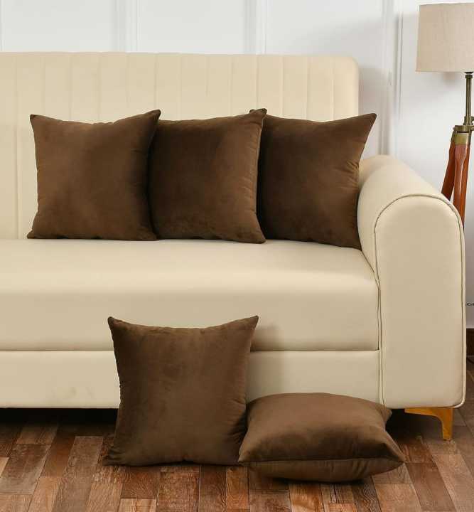 5 Piece Plan Velvet Cushion Cover By Noor Bedding | Daraz.pk