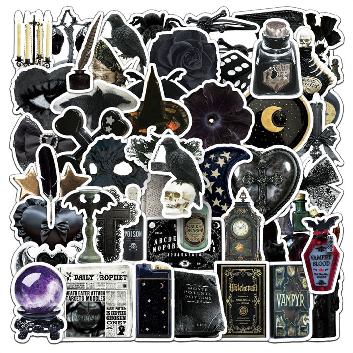 10/30/50PCS INS Style Goth Dark Witch Horror Stickers Waterproof DIY ...