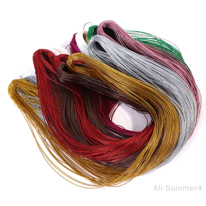 100m Rope Gold Silver Cord Gift Packaging String Metallic Jewelry ...