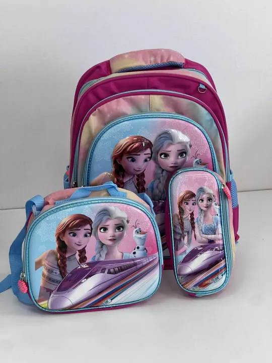 kids school trolley bag cartoon characters print bag | Daraz.lk