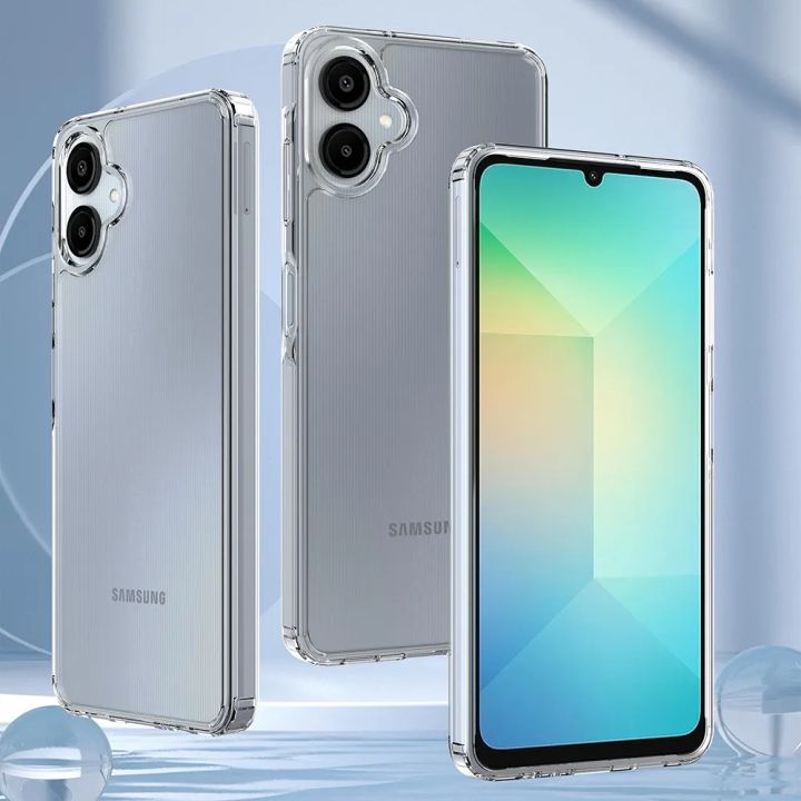Samsung Galaxy A06 Flexible Clear Transparent Soft TPU Back Case Cover ...
