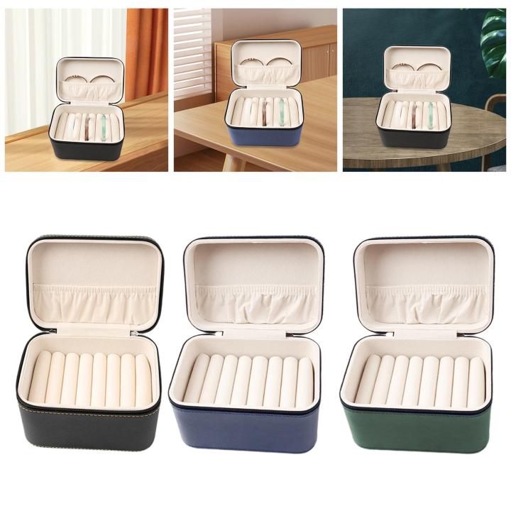 7 Slots Bangle Box Rectangle PU Leather Jewelry Organizer for ...