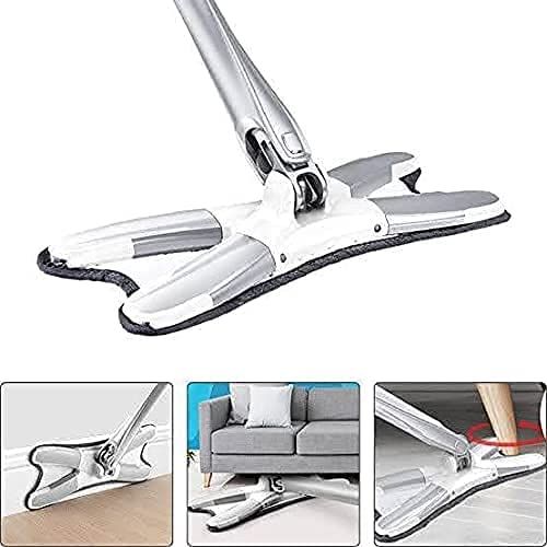 New X Style Squeeze Mop Floor Mops with Reusable Microfiber Pads Hand ...