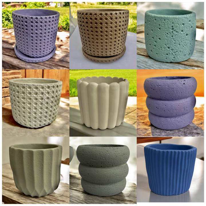 Chalkpots/Planter ceramic/Aesthetic concrete planters for Home Decor ...