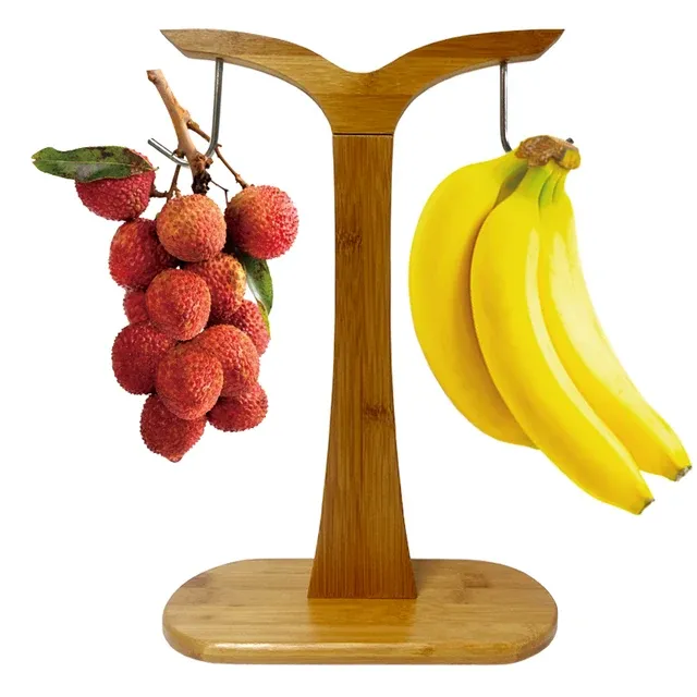 Wholesale Bamboo Banana Hanger Wooden Food Display Rack Modern Fruit ...