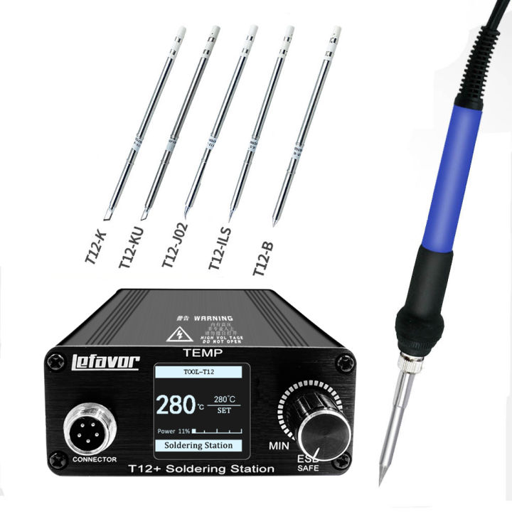 T12 75W Digital Soldering Iron StationTips Welding Rework Station ...