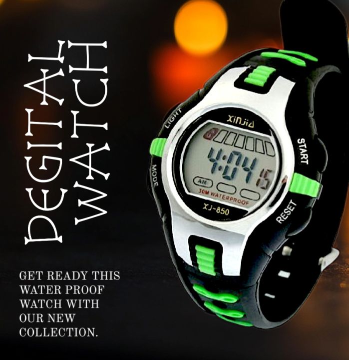 STYLISH WATER PROOF DIGITAL ROUND SHAP SPORTS WATCH STYLISH WSTCH BEST ...