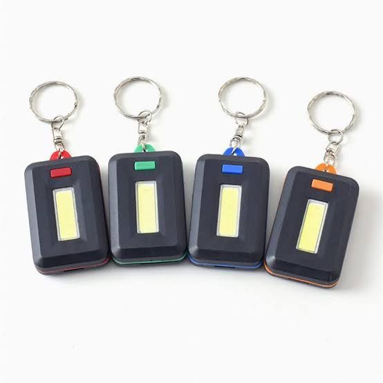 LEEWAY Mini Cob LED Keychain Flashlight Key Chain Portable Key Ring ...