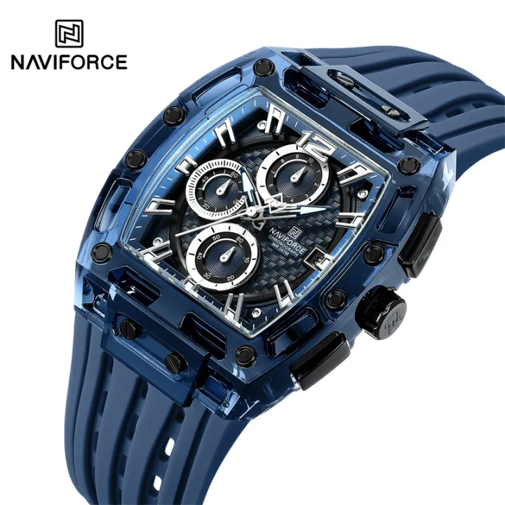 Naviforce 7105 Fashion Chronograph Multifunction Watches Sports 5ATM ...