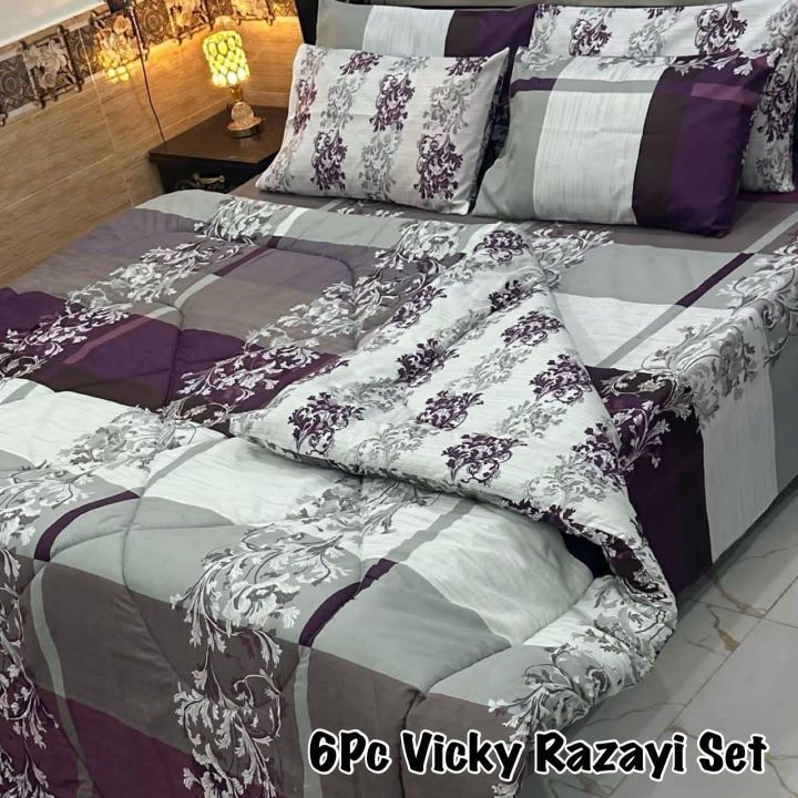 Razai Set (6 Pcs) | Winter Razai Set | Vicky Razai Set | Blanket set ...