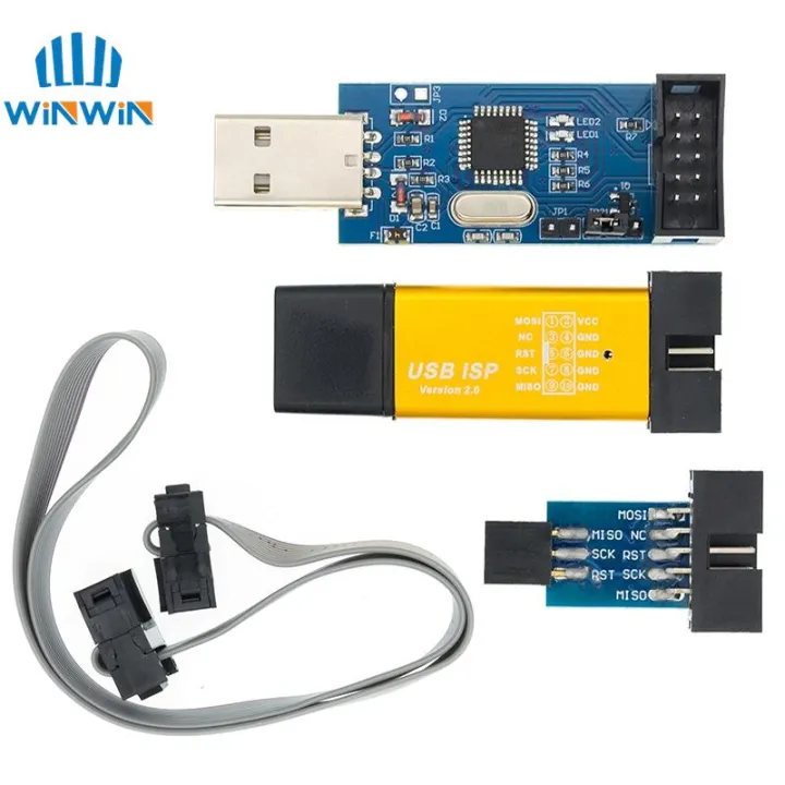 1pcs New USBASP USBISP AVR Programmer USB ISP USB ASP ATMEGA8 ATMEGA128 Support Win7 64K 10Pin ...