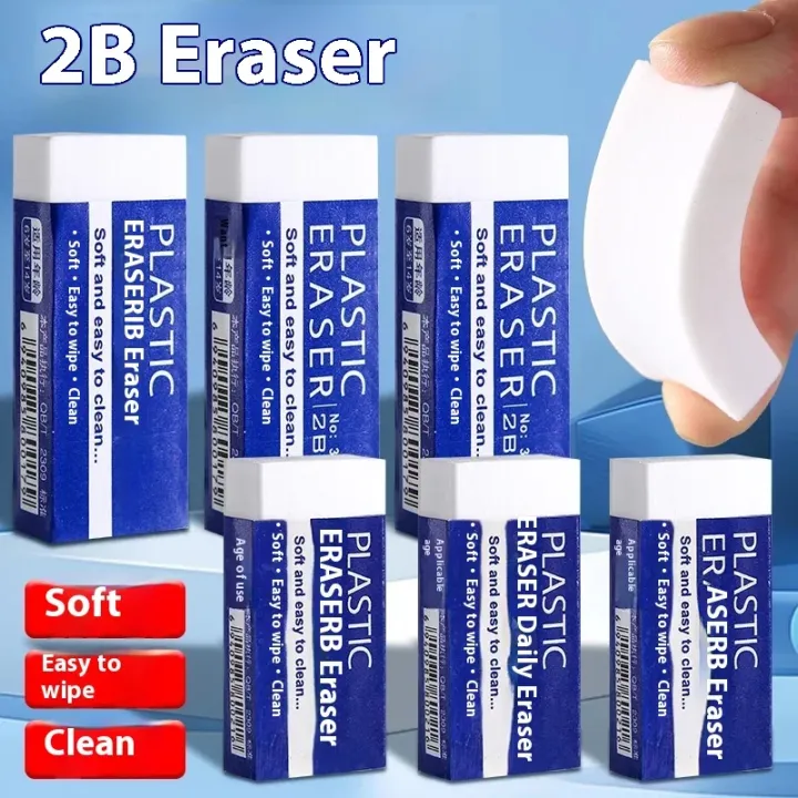 Soft 2B Eraser White Made in China, Plastic Rubber Pencil Eraser ...