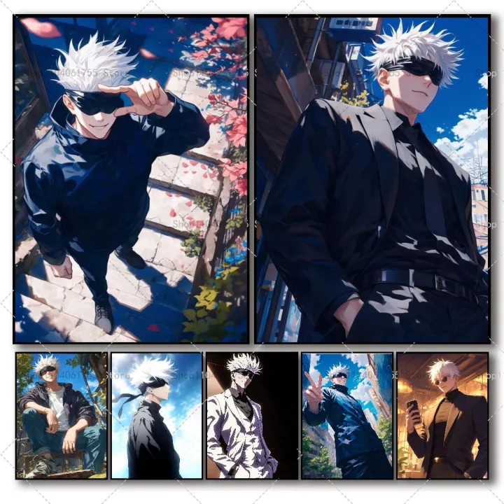 1PC Anime Satoru Gojo Jujutsu Kaisen Poster Self-adhesive Art ...