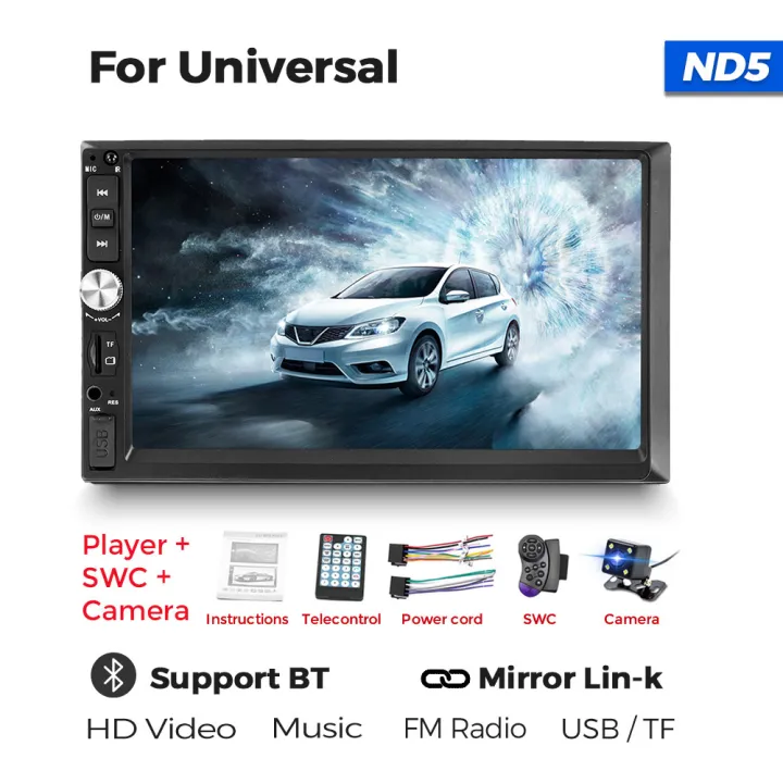 MEKEDE 7'' 2Din Car MP5 Player Radio HD Touch Screen Automotive BT FM ...