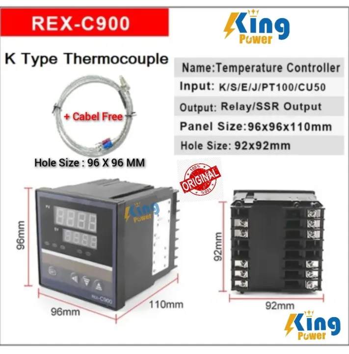 DIGITAL TEMPERATURE CONTROLLER WITH K THERMOCOUPLE RKC REX-C900 | Daraz.com.bd
