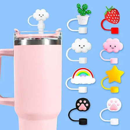 Stanley Tumbler Straw Covers – Cute Silicone Straw Cap | Dustproof ...
