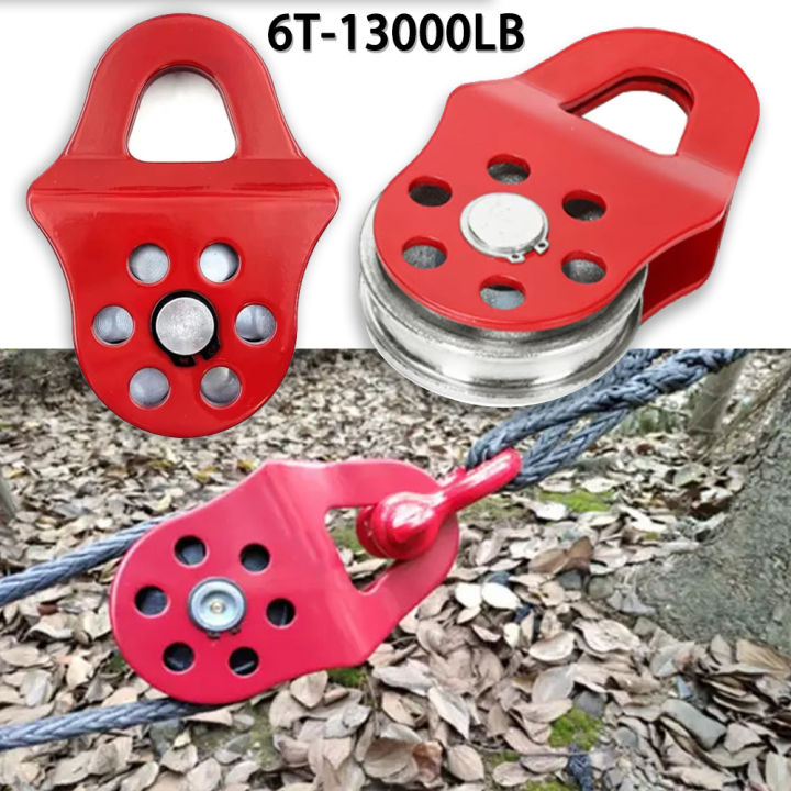 6T Heavy Duty Recovery Winch Snatch Block, Towing Pulley Blocks, Heavy ...