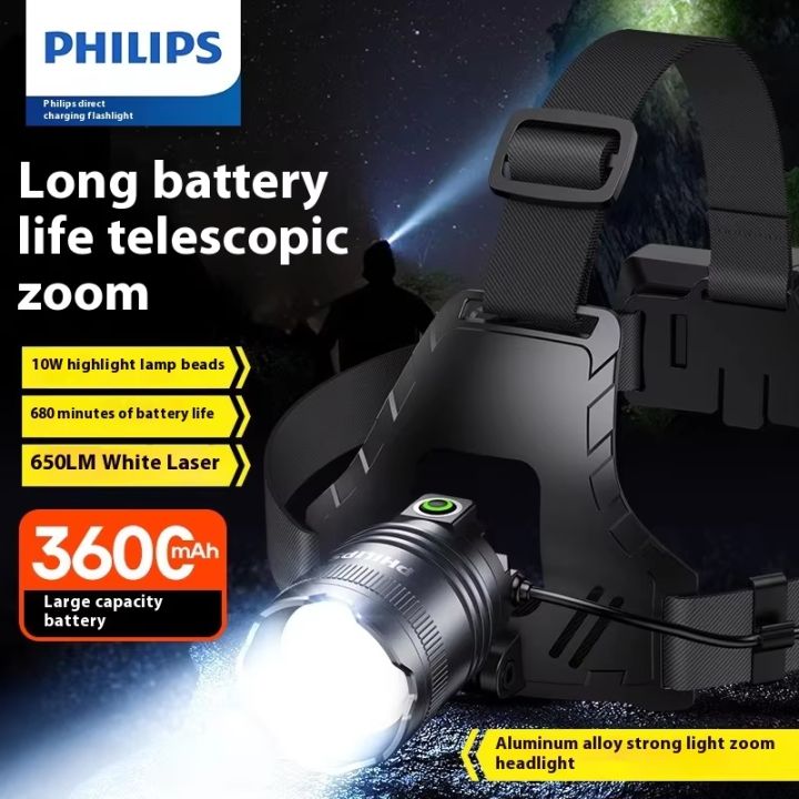 PHILIPS SFL3341 Head flashlight 10W Zoomable Headlamp, Super-Bright ...