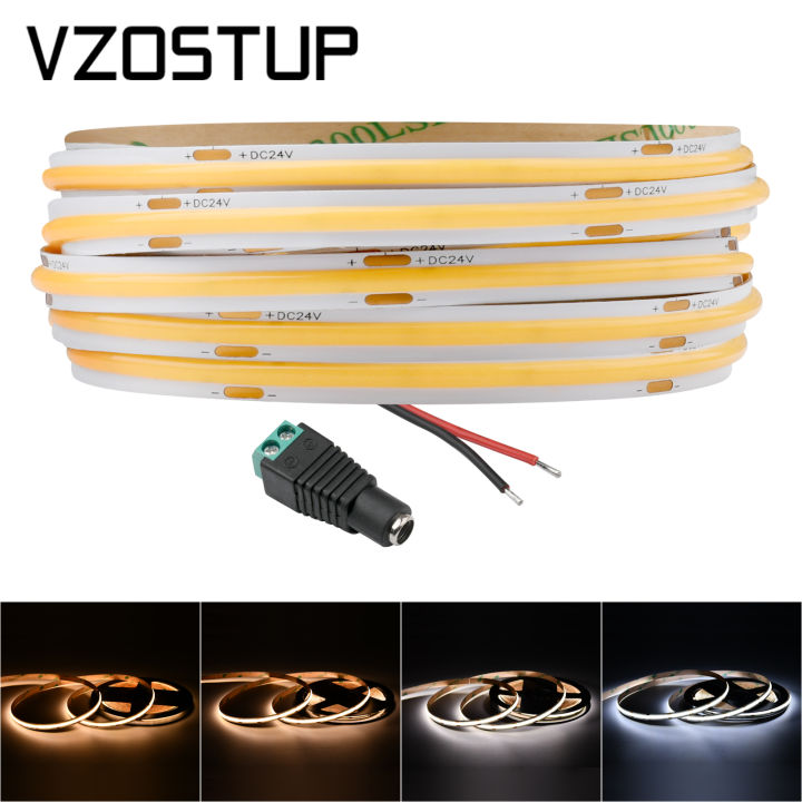 COB LED Strip Light 480 LEDs High Density Flexible 5mm 8mm FOB Tape ...