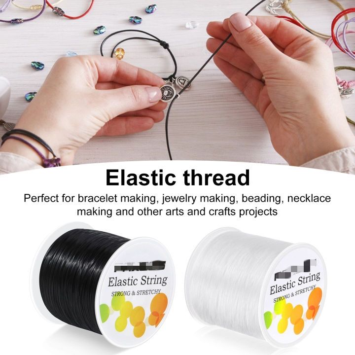0.8mm DIY Elastic String - Stretchy Cord for Bracelet Making | Daraz.pk