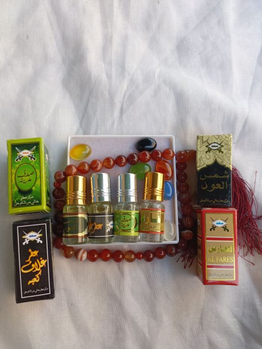 Attar Pack of 4 (GULAAF-E-KAABA / SHAMS UL OUD / AL FARES / SADAF-E ...
