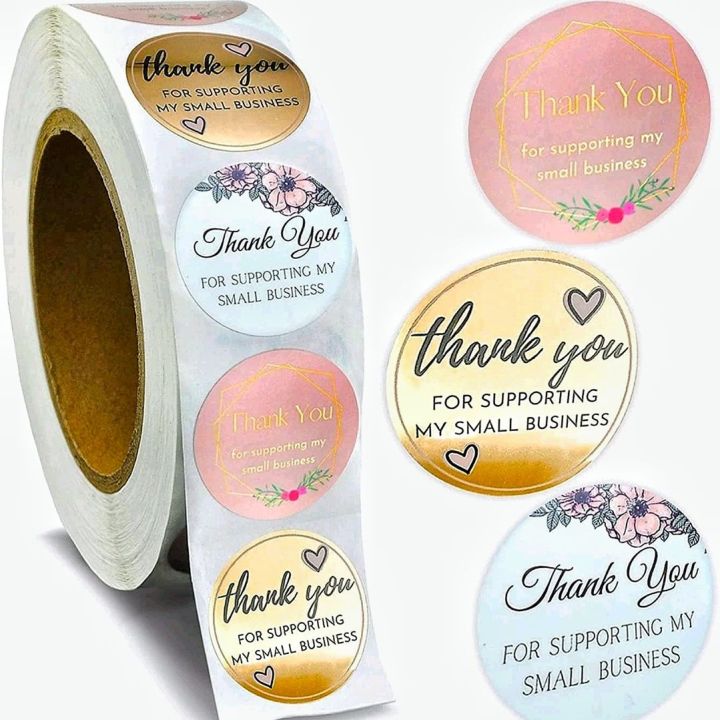 Thank You Stickers Roll of 100pcs 1 inch | Simple and Sincere ...