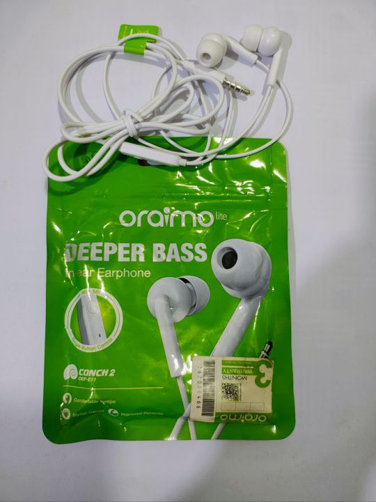 oraimo CONCH 2 Neo 3.5MM In-Ear Wired Headphones | Daraz.com.bd