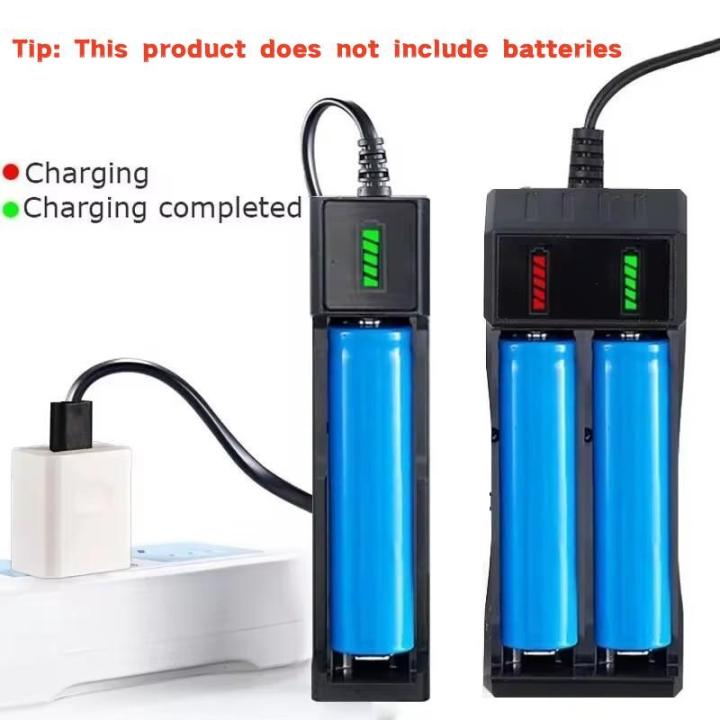 Dual 18650 Battery Charger Black 1 2 Slots For 18650 Charging 4.2V ...
