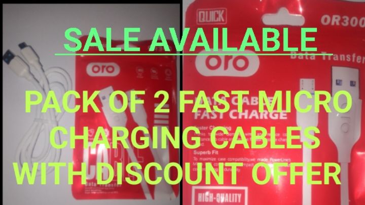 Oro pack of 2 fast charging Micro cable by AR, Oro Micro pack of 2 data ...